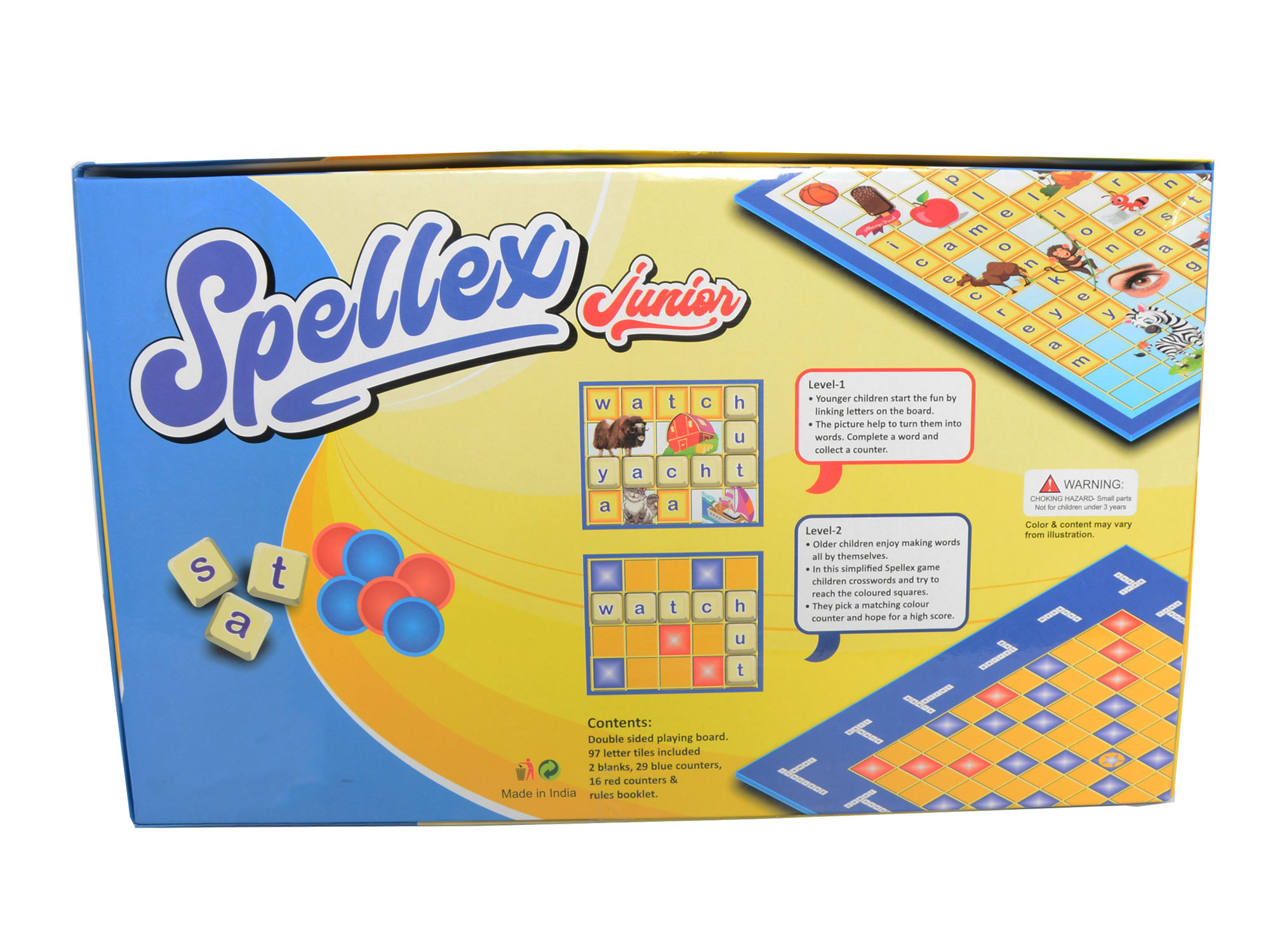 Planet of Toys 2-in-1 Junior Spellex Crossword Educational Board Game ...